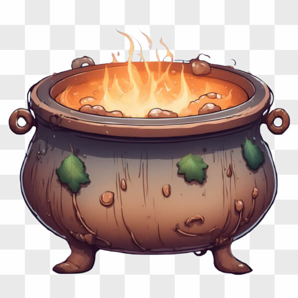 Download Whimsical Cauldron with Bubbling Potion Cartoons Online ...
