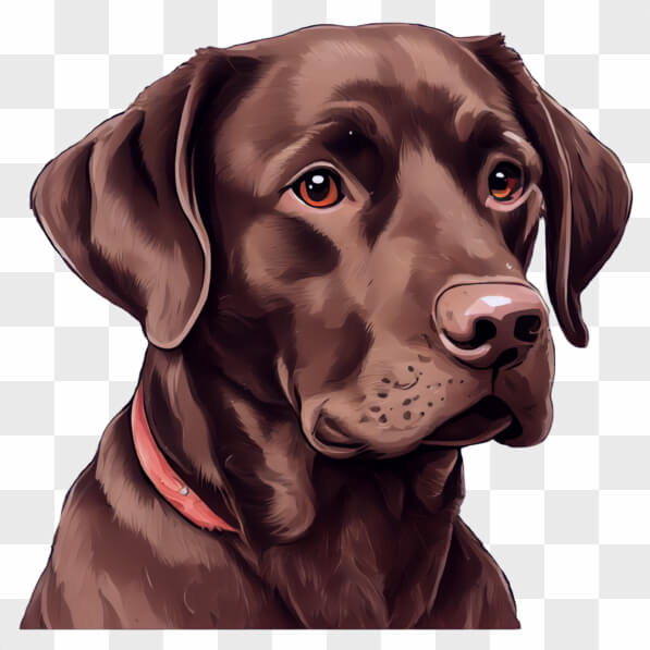 Baixe Retrato de Labrador Retriever Chocolate Cartoons - Creative Fabrica