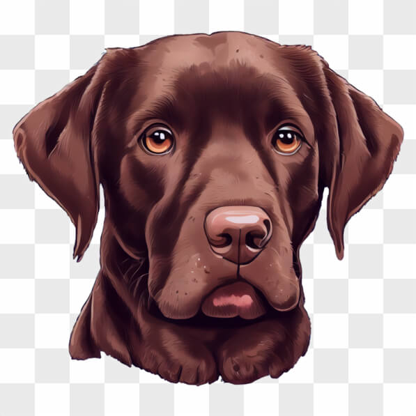 Download Close-up Illustration of a Brown Labrador Retriever Cartoons ...
