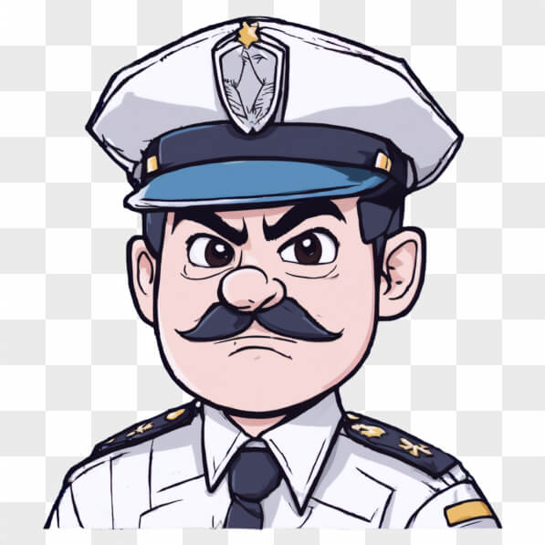 Download Cartoon Police Officer with Stern Expression Cartoons Online ...