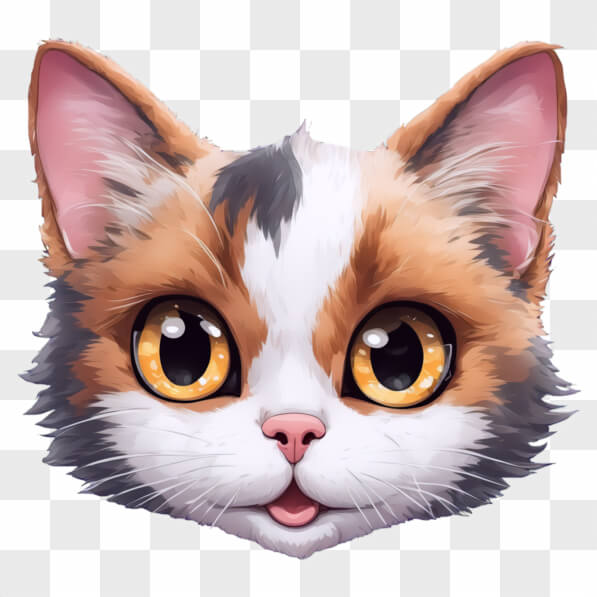 Download Stylized Cat Face Illustration Cartoons Online - Creative Fabrica