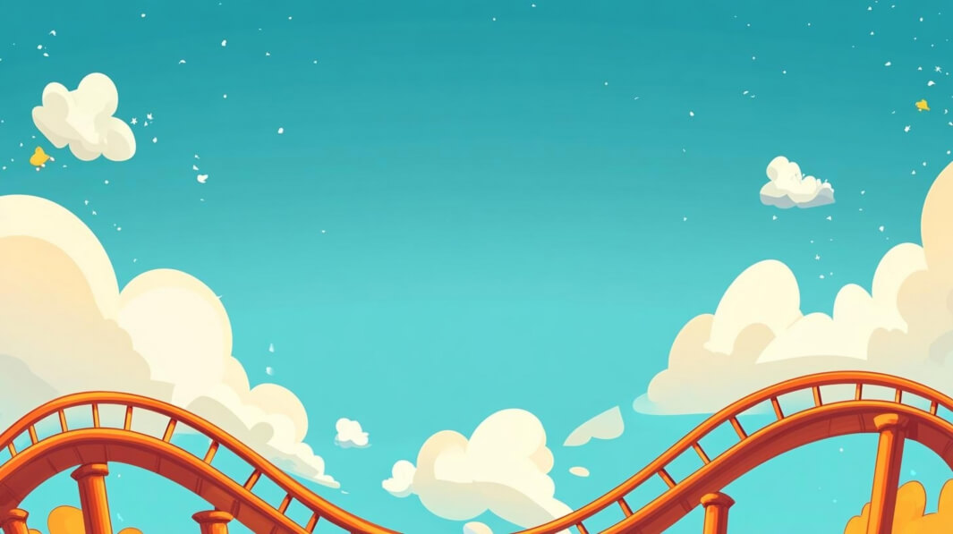 Descarga Montaña rusa de dibujos animados en un cielo brillante Fondos ...