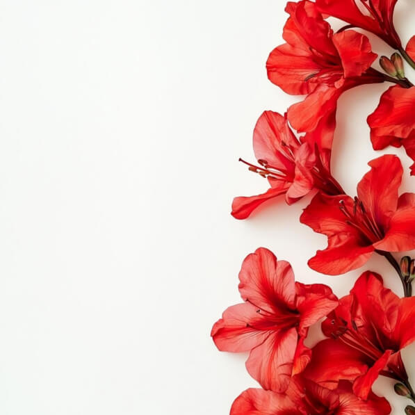 Download Levendige rode bloemen op witte achtergrond Achtergronden ...