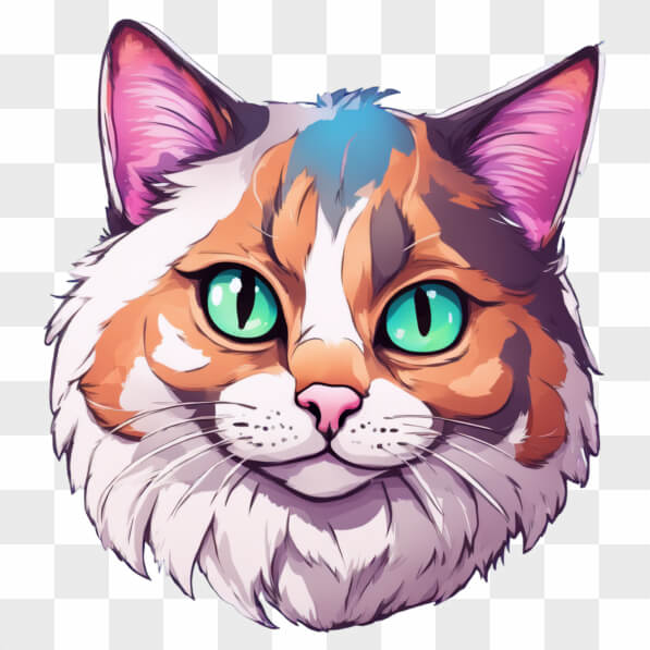 Download Stylized Cat Face Illustration Cartoons Online - Creative Fabrica