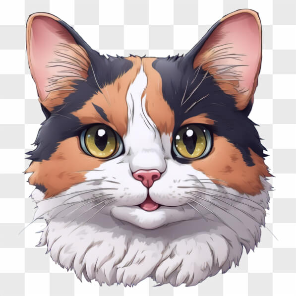 Download Stylized Calico Cat Illustration Cartoons Online - Creative ...