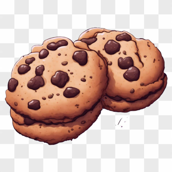Download Stack of Chocolate Chip Cookies Cartoons Online - Creative Fabrica