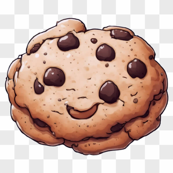 Download Cheerful Chocolate Chip Cookie Cartoons Online - Creative Fabrica