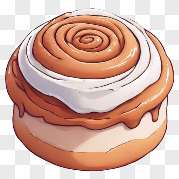 Download Cinnamon Roll with Cream Cheese Frosting Cartoons Online ...