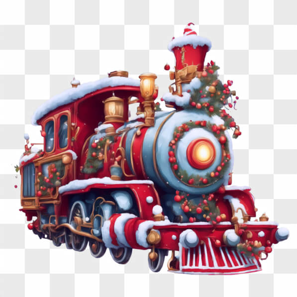 Download Festively Decorated Steam Locomotive Cartoons Online ...