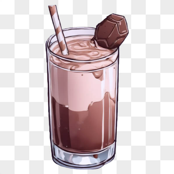 Descarga Malteada de chocolate con popote y trozo de chocolate Cartoons ...