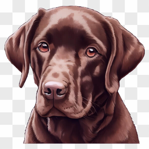 Download Portrait of a Chocolate Labrador Retriever Cartoons Online ...