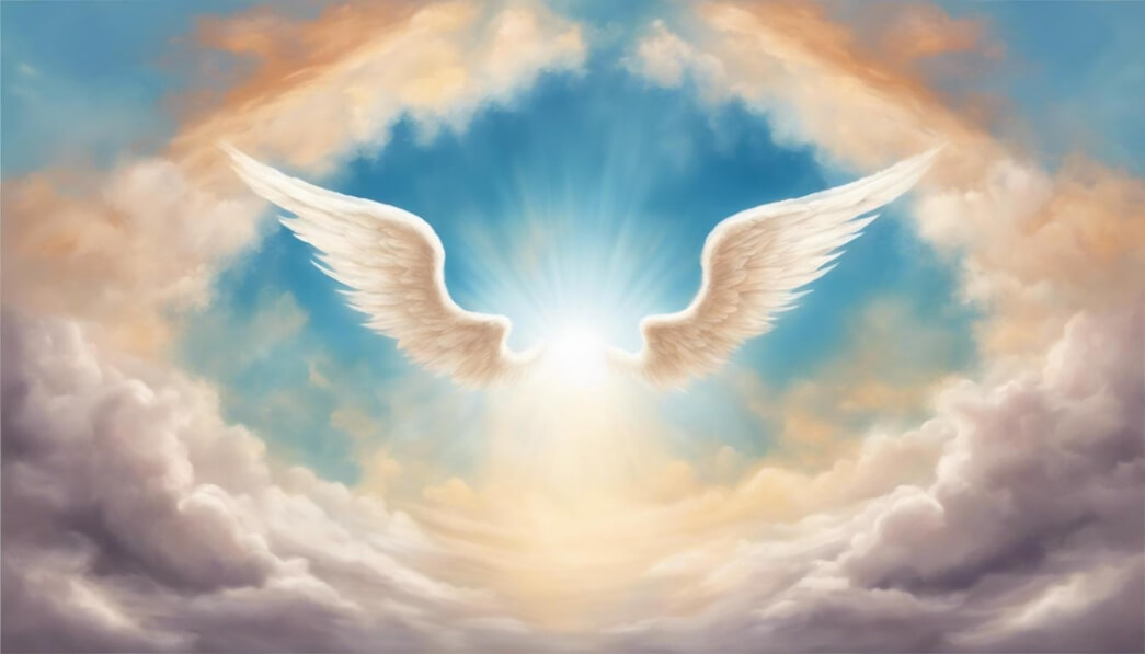 Download Angel Wings in a Heavenly Sky Backgrounds Online - Creative ...