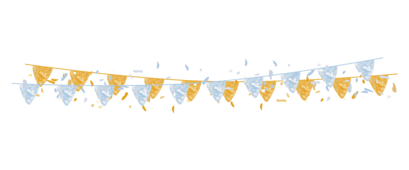 Download Festive Pennant Banner Borders & Corners Online - Creative Fabrica