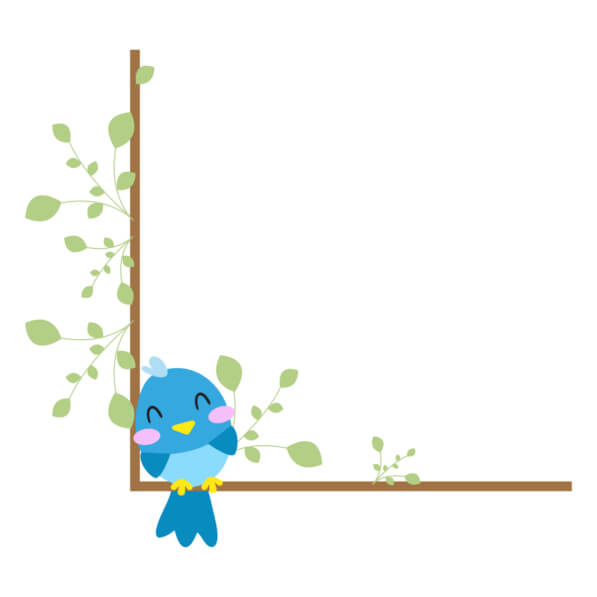 Download Cheerful Blue Bird Design Borders & Corners Online - Creative ...