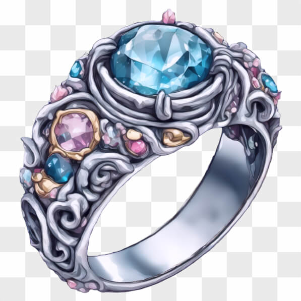 Download Ornate Gemstone Ring Cartoons Online - Creative Fabrica