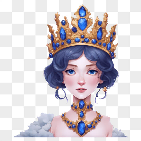 Download Regal Character with Crown and Jewelry Cartoons Online ...
