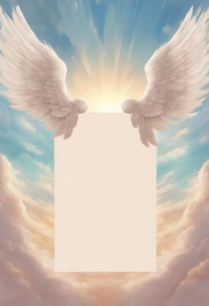 Download Heavenly Scene with Angel Wings and Blank Space Backgrounds ...