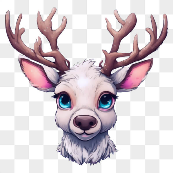 Download Cute Animated Deer with Antlers Cartoons Online - Creative Fabrica
