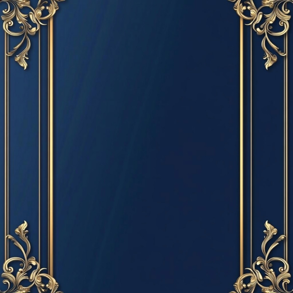 Baixe Moldura Dourada Ornamentada sobre Fundo Azul Marinho Backgrounds ...