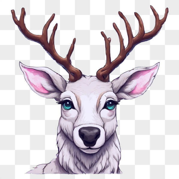 Scarica Cervo stilizzato con corna Cartoni animati Online - Creative ...