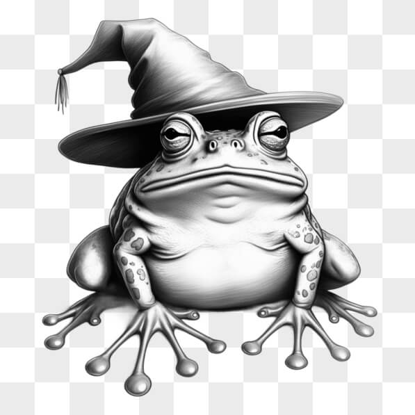 Download Whimsical Frog in Wizard Hat Sketches Online - Creative Fabrica