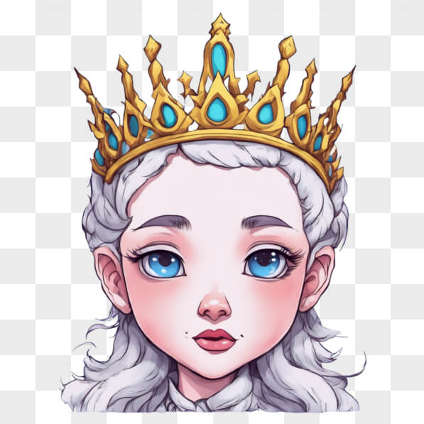 Download Regal Character with Crown Cartoons Online - Creative Fabrica