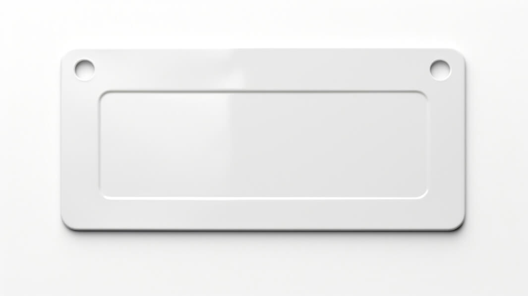 Download Blank White License Plate or Name Tag Mockups Online ...