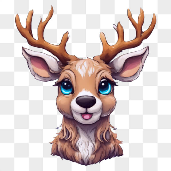 Download Cute Cartoon Deer Head Cartoons Online - Creative Fabrica