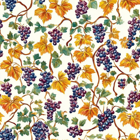 Download Pattern of Grapevines with Grapes and Leaves Patterns Online ...