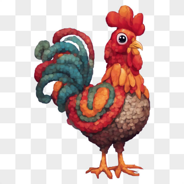 Download Colorful Cartoon Rooster Cartoons Online - Creative Fabrica
