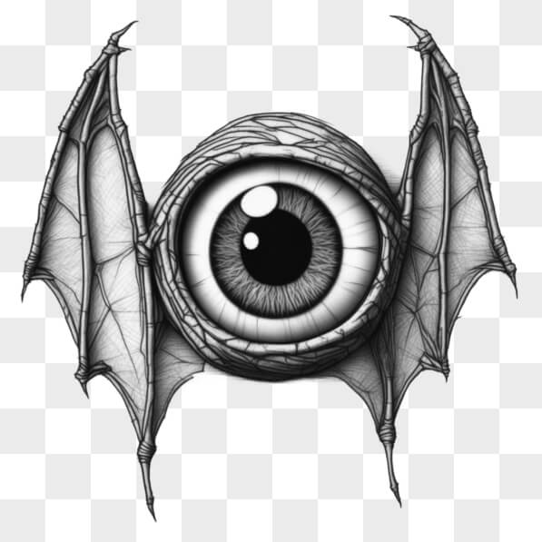 Descarga Ojo surrealista con alas de murciélago Bocetos En Línea ...