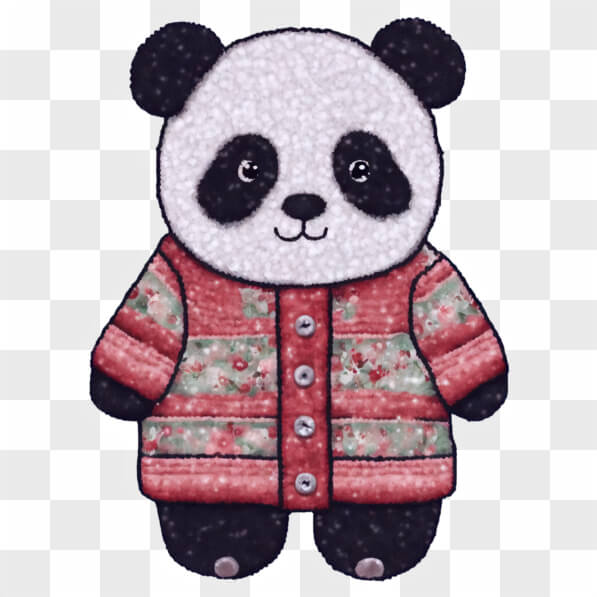 Download Adorable Panda Character in Colorful Jacket Cartoons Online ...