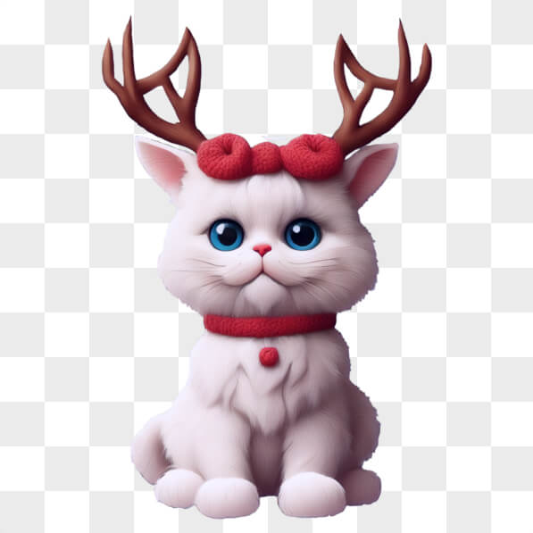 Download Festive Cat with Reindeer Antlers Cartoons Online - Creative ...