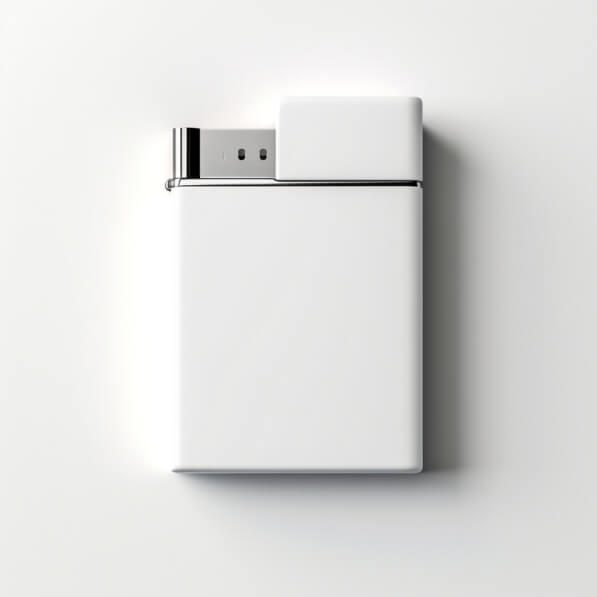 Descarga Encendedor blanco elegante sobre fondo blanco Mockups En Línea ...