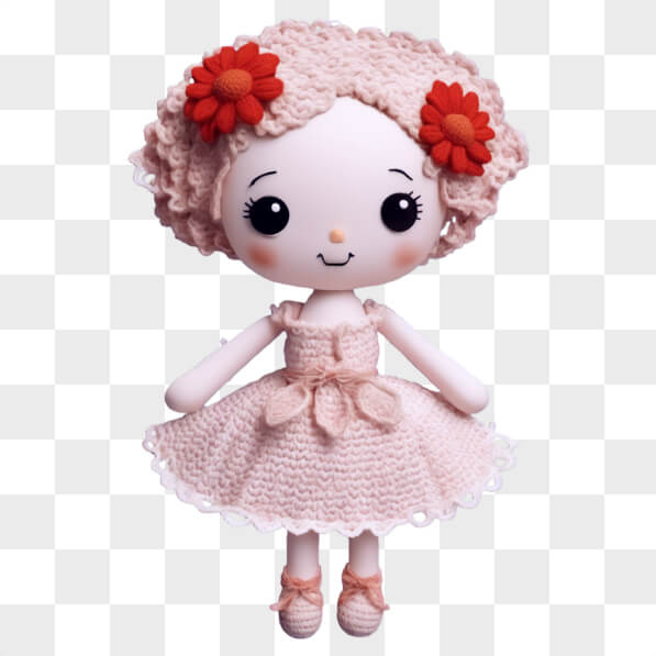 Download Handmade Crochet Doll with Flowers Cartoons Online - Creative ...