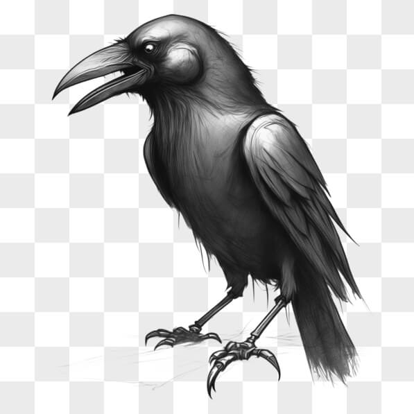 Download Stylized Raven Illustration Sketches Online - Creative Fabrica
