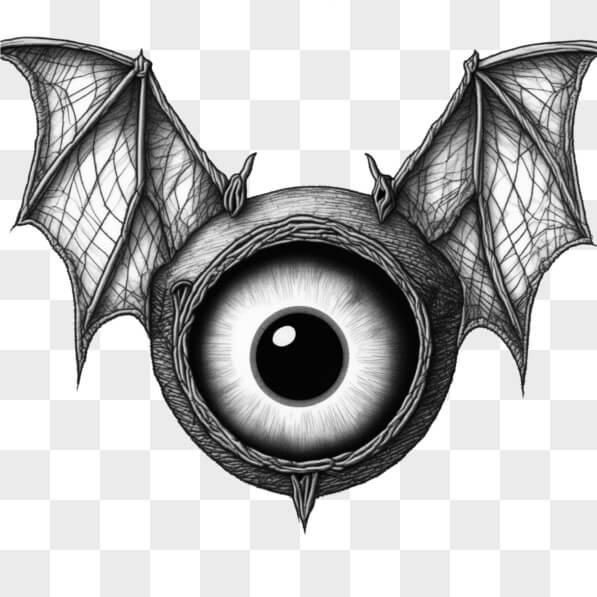 Descarga Ojo surrealista con alas de murciélago Bocetos En Línea ...