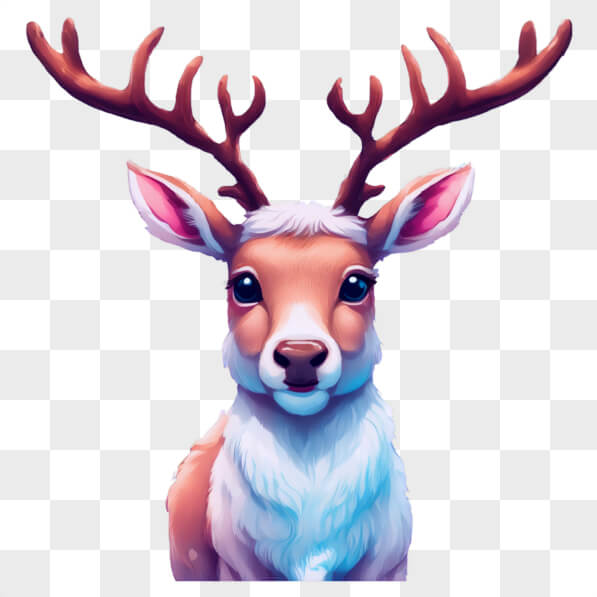 Download Stylized Deer with Antlers Cartoons Online - Creative Fabrica