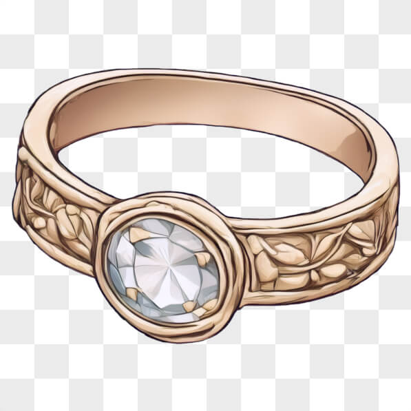 Download Intricately Designed Ring with Floral Motifs Cartoons Online ...