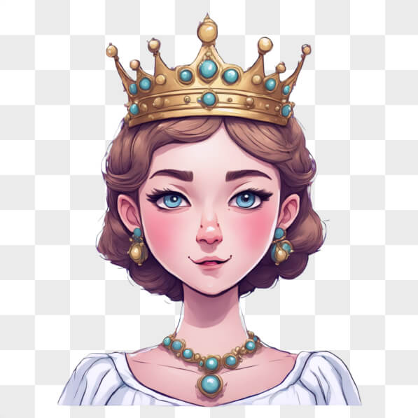 Descarga Ilustración de personaje de joven reina Cartoons En Línea - Creative Fabrica