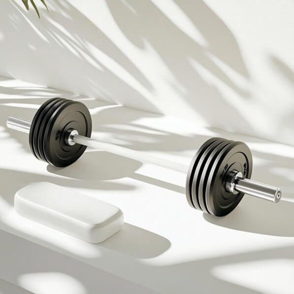 Download Barbell with Weights on Minimalistic Surface Mockups Online ...