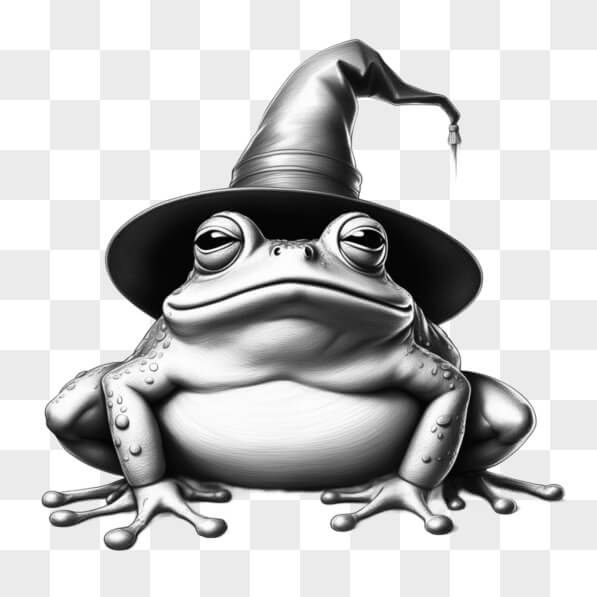 Download Whimsical Frog in Witch Hat Sketches Online - Creative Fabrica