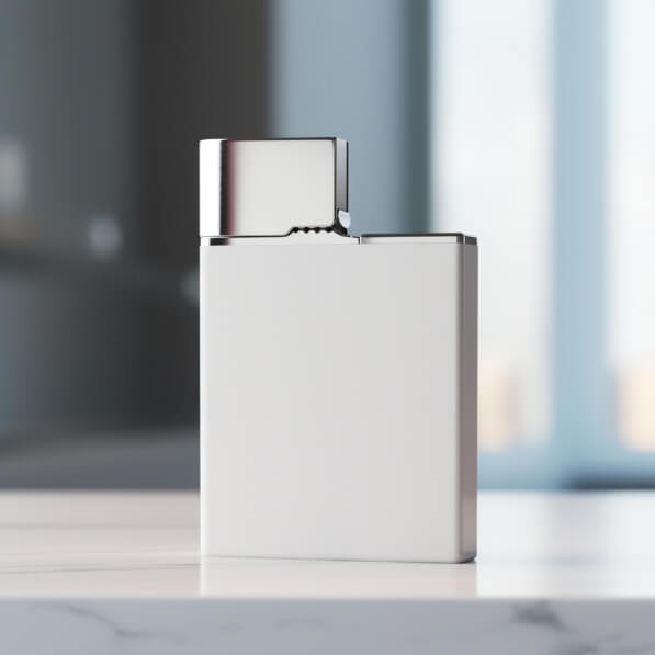 Descarga Encendedor blanco moderno sobre superficie de mármol Mockups ...