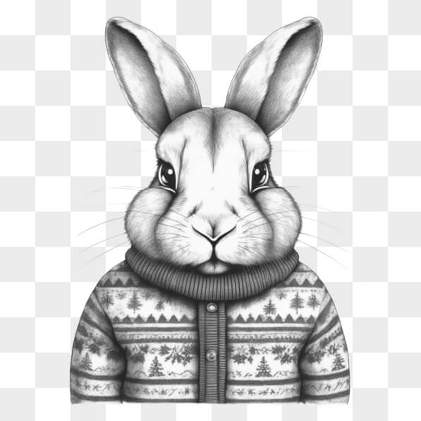 Download Anthropomorphic Rabbit in Sweater Sketches Online - Creative ...