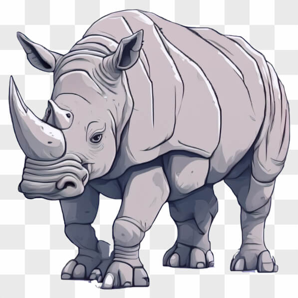Download Stylized Rhinoceros Cartoons Online - Creative Fabrica
