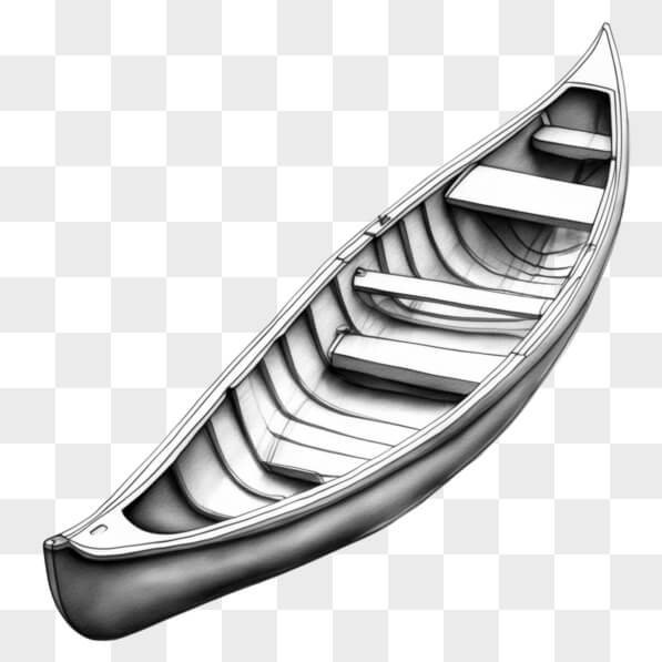 Descarga Ilustración Detallada de una Canoa Bocetos En Línea - Creative ...