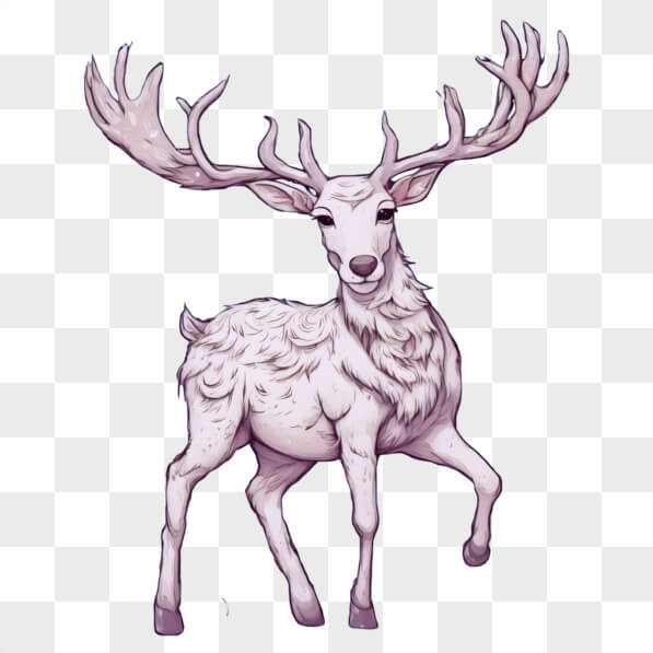 Scarica Cervo stilizzato con grandi corna Cartoni animati Online ...