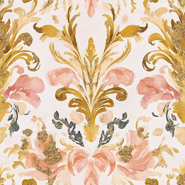 Download Floral Pattern in Soft Pink and Gold Patterns Online ...