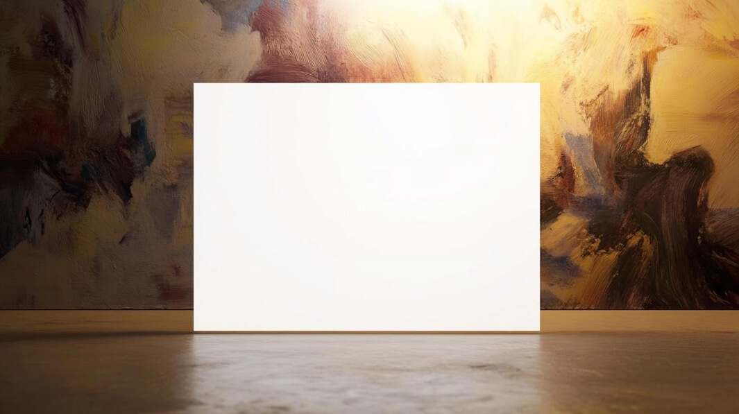 Descarga Lienzo en blanco en un entorno artístico Mockups En Línea ...