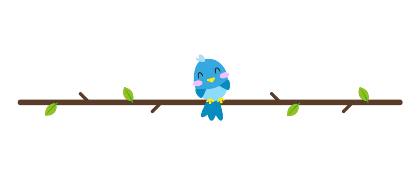 Download Cheerful Blue Bird on Branch Borders & Corners Online ...